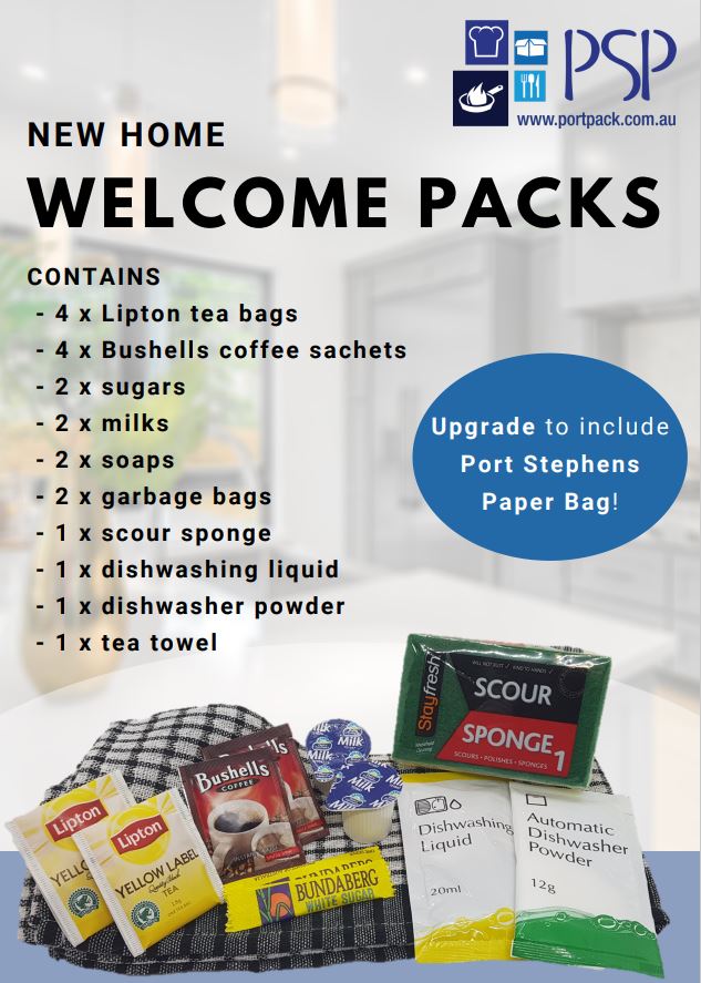 WELCOME PACK 1 (40) – Port Stephens Packaging Hospitality Suppliers